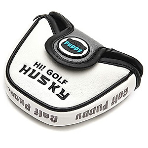 SEACLOUD Golf Driver Head Cover Lovely Husky Cartoon Animal PU Leather Mallet Headcover Dustproof Covers