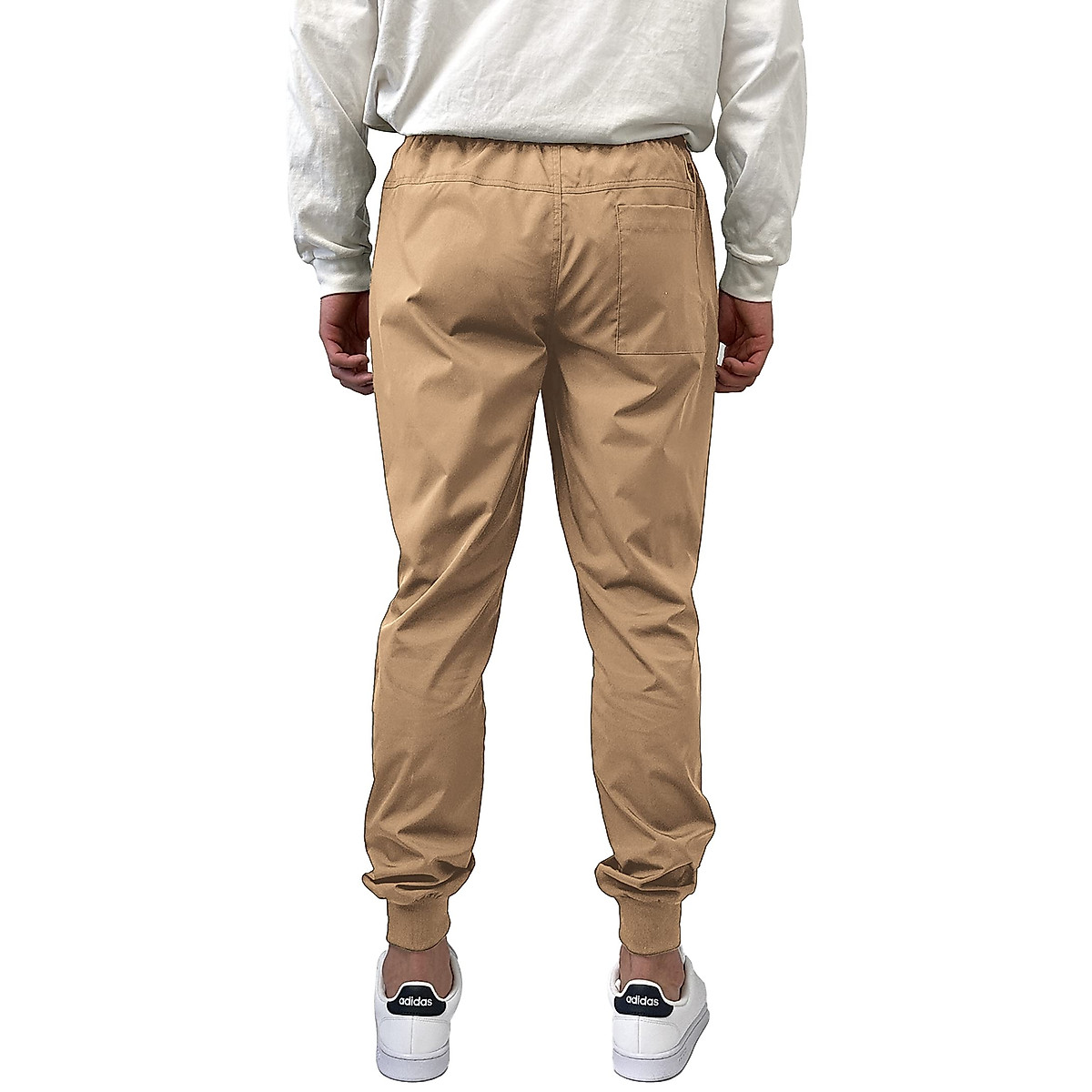 Southpole Men's Quick Dry Basic Nylon Jogger Pants, Lightweight, Water Resistant, Sand, Small