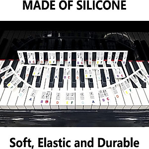 Premium Piano Keyboard Stickers - Colorful, Durable, and Easy-to-Use Learning Aid for Beginners (Colorful)