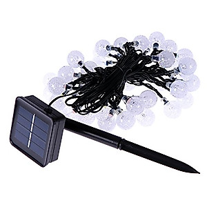Christmas Decoration Light String- 7M 50LED Crystal Ball Solar String Lights Christmas Fairy Garden Lights for Outdoor Home Lawn Patio Party and Holiday Decorations (Multicolor Light)