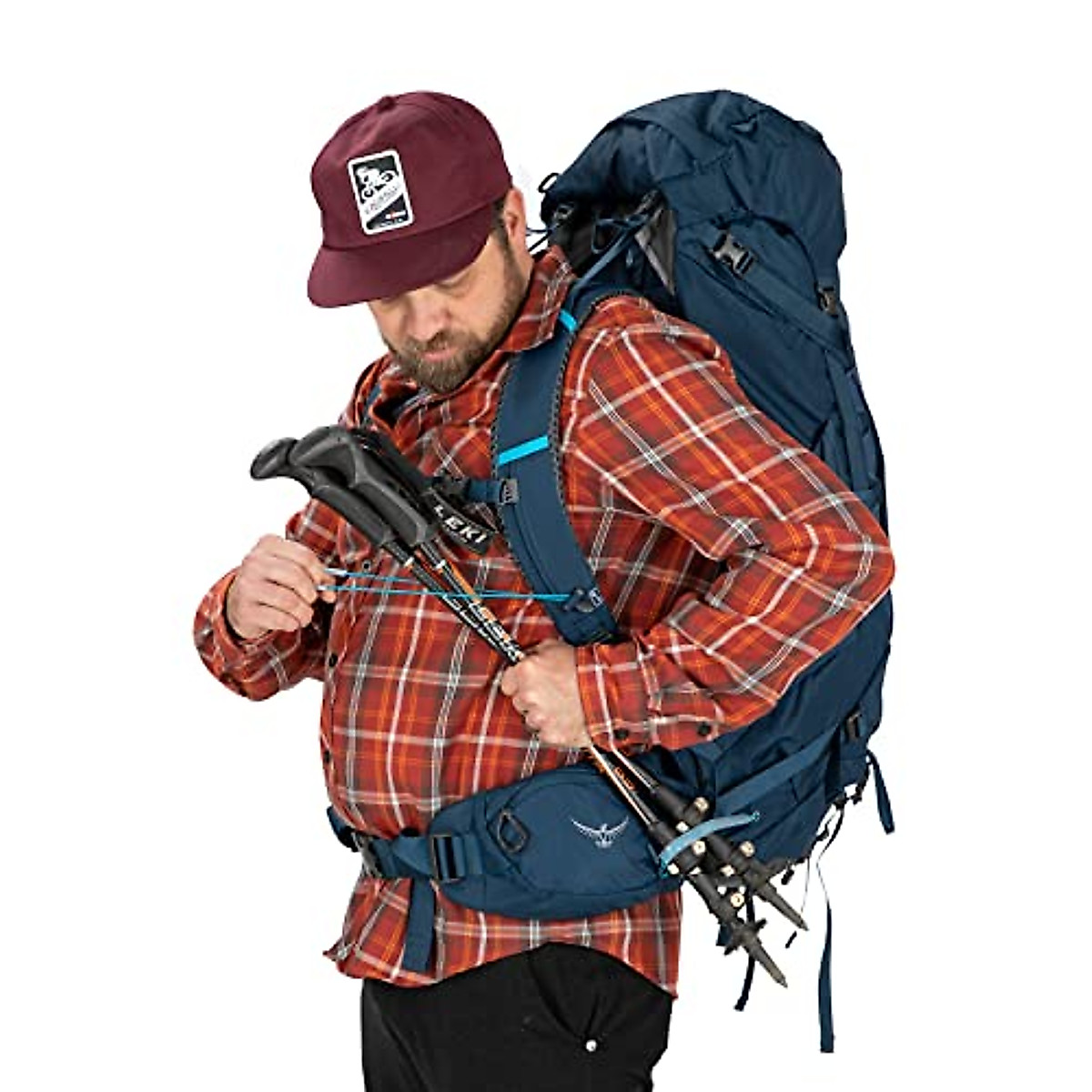 Osprey Kestrel 38L Men's Backpacking Backpack, Bonsai Green, S/M