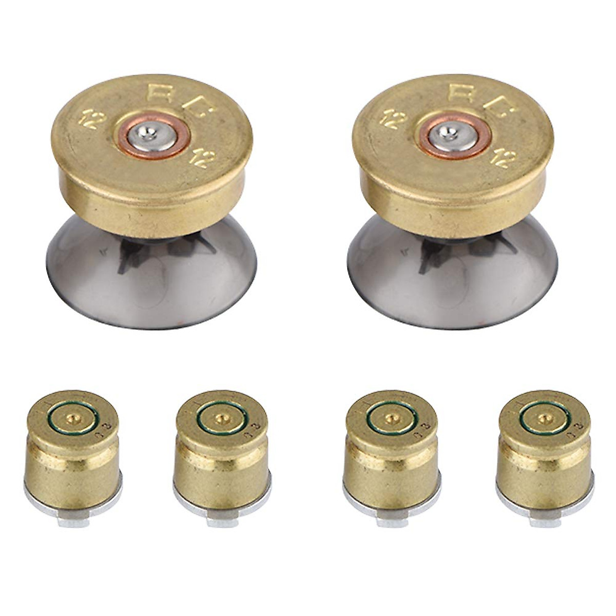 A sixx Thumbstick Mod Kit Bullet Buttons for PS4, Bullet Thumbstick, for Controller Grip Replacement Parts Playstation 4 Playstation 4