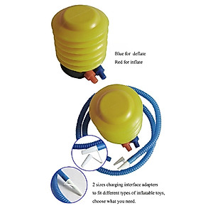 FakeFace Portable Plastic Bellows Foot Air Pump Inflator for Yoga Ball Inflatable Toy Balloon Swimming Pool Raft Fish Tank Mattress Pillow Swim Ring Easy Air Hand Foot Pump Inflator