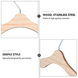 Mipcase 20 pcs Adorable for Non Finish Puppy Hook Dollhouse Cute Wooden Small Organizing Premium Hangers| Non- Smooth Creative Clothing Supplies Sturdy Pants Space Hanger Color Doll