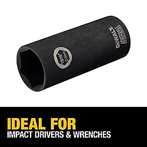 DEWALT IMPACT Socket, Deep, SAE, 1/2 Inch Drive, 15/16 Inch (DW22932)