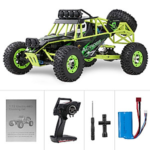 GoolRC WLtoys 12428 RC Car, 1/12 Scale 4WD 50km/h High Speed RC Rock Crawler, 2.4Ghz Remote Control Off Road Truck for Adults & Kids