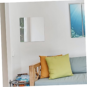 Holibanna Full Body Mirror 4pcs Acrylic Tile Decals Lasting Acrylic Sticker Reflective Sticker Specular Wall Sticker Round Mirror Acrylic Mirror Wall Sticker 15c Tile Stickers