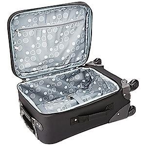 Rockland Expandable Spinner Carry On, Black, 19-Inch