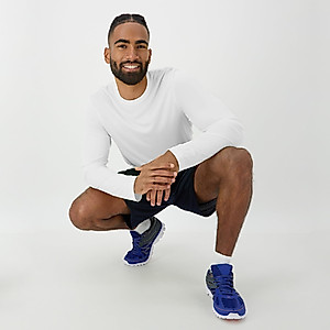 Hanes Men's Long Sleeve Cool Dri T-Shirt UPF 50+, X-Large, 2 Pack ,White