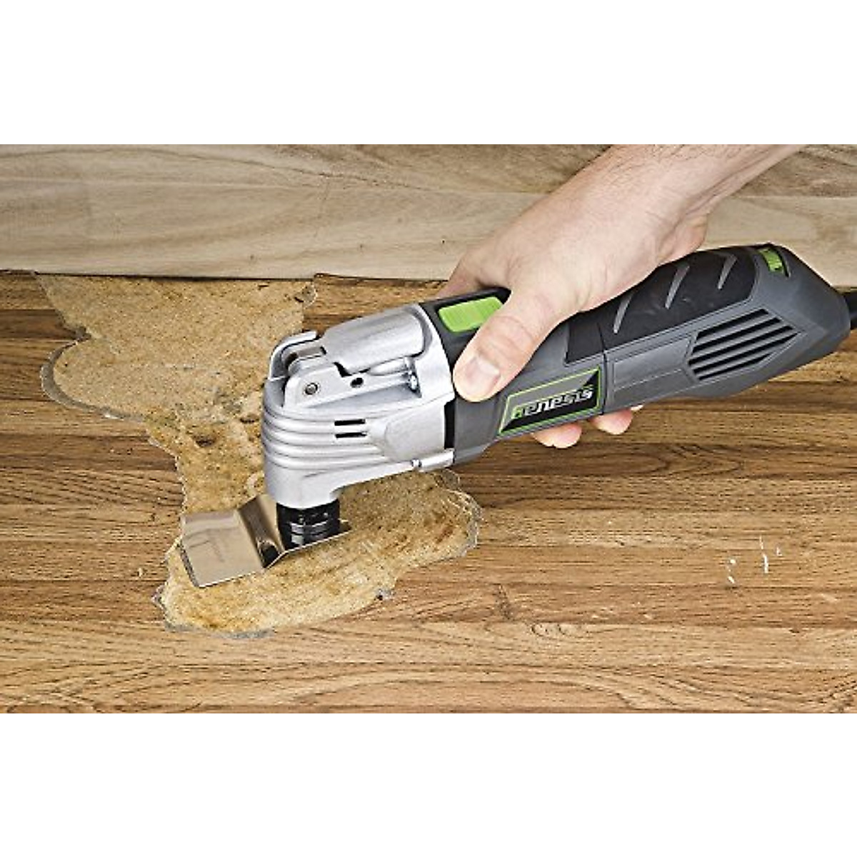 Genesis GMT25T 2.5-Amp Variable Speed Oscillating Tool with Tool-less Blade Change 17-Piece Accessory Set and 2 Year Warranty