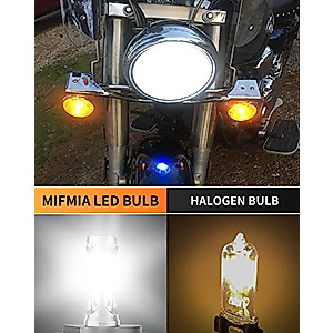 MIFMIA H4 LED Headlight Bulb Motorcycle, 500% Brighter 9003 LED Headlight Bulb Hi/Lo Beam 6000K White, Plug and Play Replacement, Pack of 1