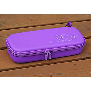 ButterFox Premium Stethoscope Case with Divider and ID Slot for 3M Littmann Classic III, Cardiology IV Diagnostic and More Stethoscopes with Pocket for Nurse Accessories (Purple)