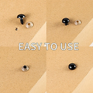 XKDOUS 260PCS Plastic Safety Eyes with Washers, 6-18 mm, 8 Sizes Safety Eyes for Crochet Crafts, DIY Crafts, Stuffed Animals