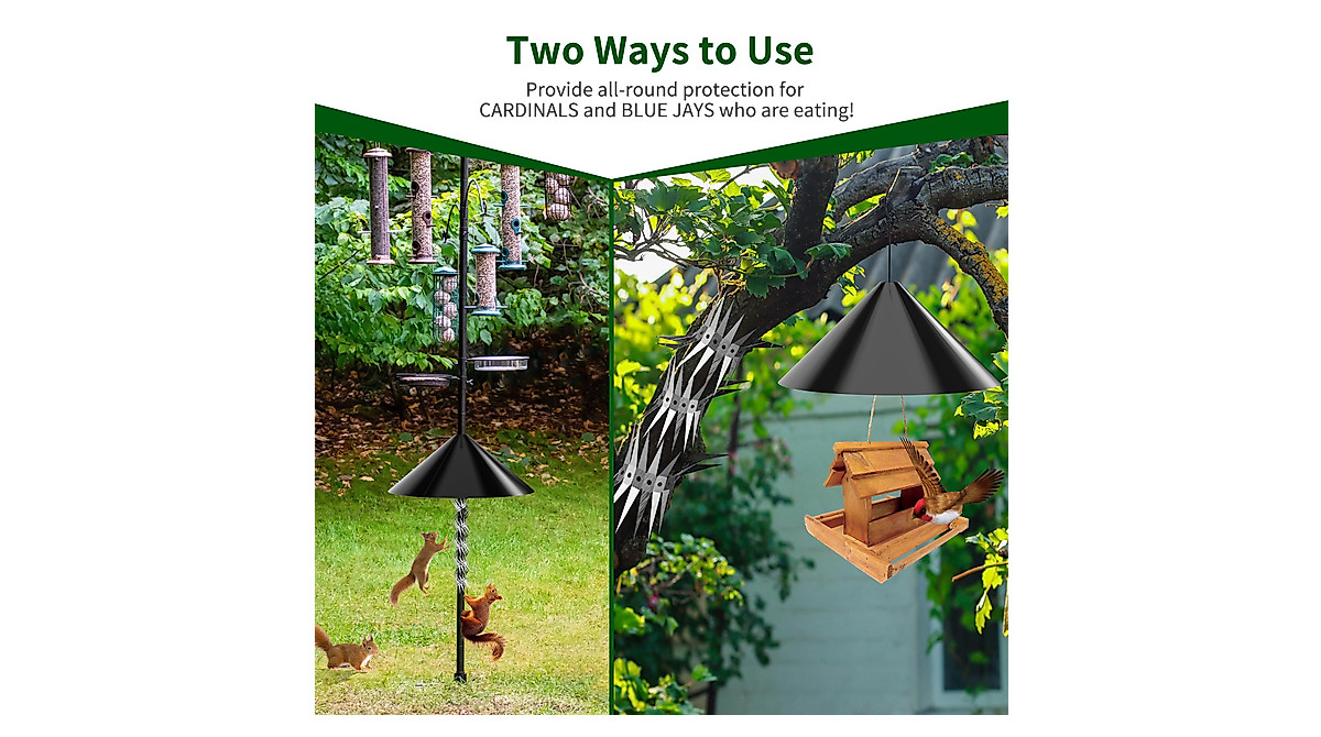 HQBRO 19" Squirrel Baffle: Protect Your Bird Feeders