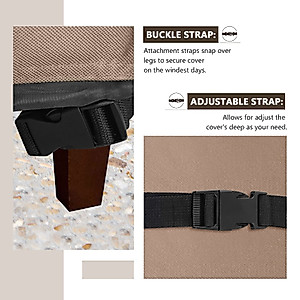 ULTCOVER Patio L-Shaped Left Facing Sofa Cover Waterproof for 4-Seater Outdoor Sectional Furniture Couch 58x85 inch Wide