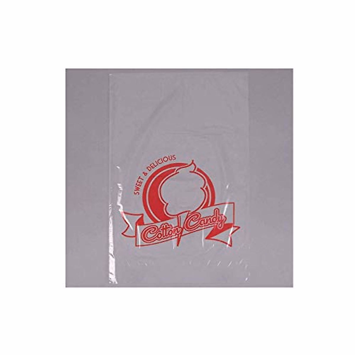 Carnival King 202502504 11 1/2" x 19 1/2" Printed Cotton Candy Bag - 100/Pack