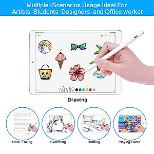 Stylus Pen for Apple iPad Pencil - Pen for iPad 10th 9th 8th 7th 6th Gen Palm Rejection for Apple Pencil 2nd Generation Compatible 2018-2022 iPad Mini 6th 5th Air 5th 4th 3rd iPad Pro 11-12.9 Inch