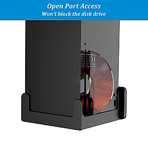 PlusAcc Wall Mount for Xbox Series X - Hanging Wall Stand Shelf Holder for Xbox X Gaming Console, Vertical Bracket Accessories with Cooling Ventilation Design, Open Port Access (Black)