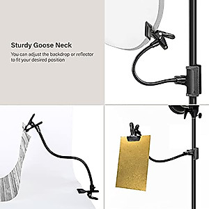 LimoStudio (2 Pack) Heavy Duty Photography Lighting Stand Flash Magic Clamps with Flex Arm, Gooseneck Mount for Table Top Mount, Multi Purpose Super Clamps, AGG3275