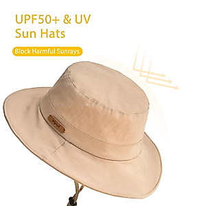 SOMALER Sun Hats for Women Wide Brim UPF50+ Outdoor Beach Hat Packable Summer Fishing Hiking Hat