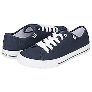 Hurley Mens Caleb Sneakers Casual Canvas Shoes with Top Lace, Navy, 11