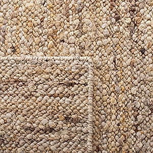 SAFAVIEH Natura Collection 8' x 10' Beige NAT263B Handmade Wool Area Rug