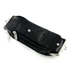 Skyway Leather Cigarette Case for Women 100's Cigarette Pack Holder Pouch - Deluxe Black