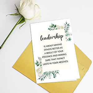 Supoeguk Funny Boss's Day Card for Women Men, Leadership Definition Card for Boss, Thank You Boss Card from Employees Staff, Promotion Gift for Him Her