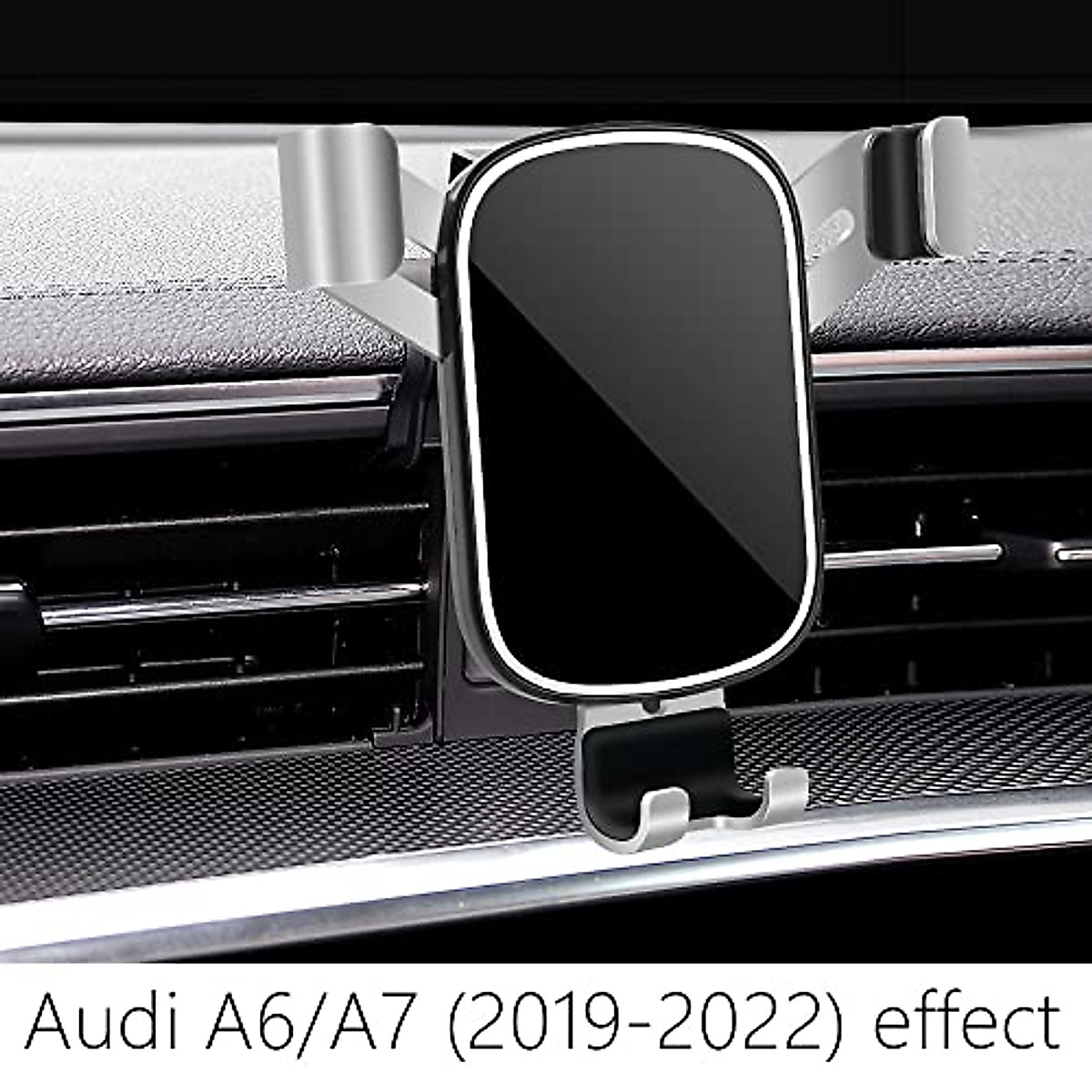 musttrue LUNQIN Car Phone Holder for 2019-2023 Audi A6 A7 S6 S7 RS6 RS7 Allroad Auto Accessories Navigation Bracket Interior Decoration Mobile Cell Mirror Phone Mount