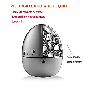 Egg Timer Kitchen Timer for Cooking, Efficient Timer 60 Minute No Batteries Required, Time Management Gadgets for Cooking, Learning, Meeting - A Lovely & Unique Gift