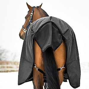 HORZE Nevada Medium Weight 1200D Waterproof Horse Turnout Blanket (200g Fill) - Black - 75 in