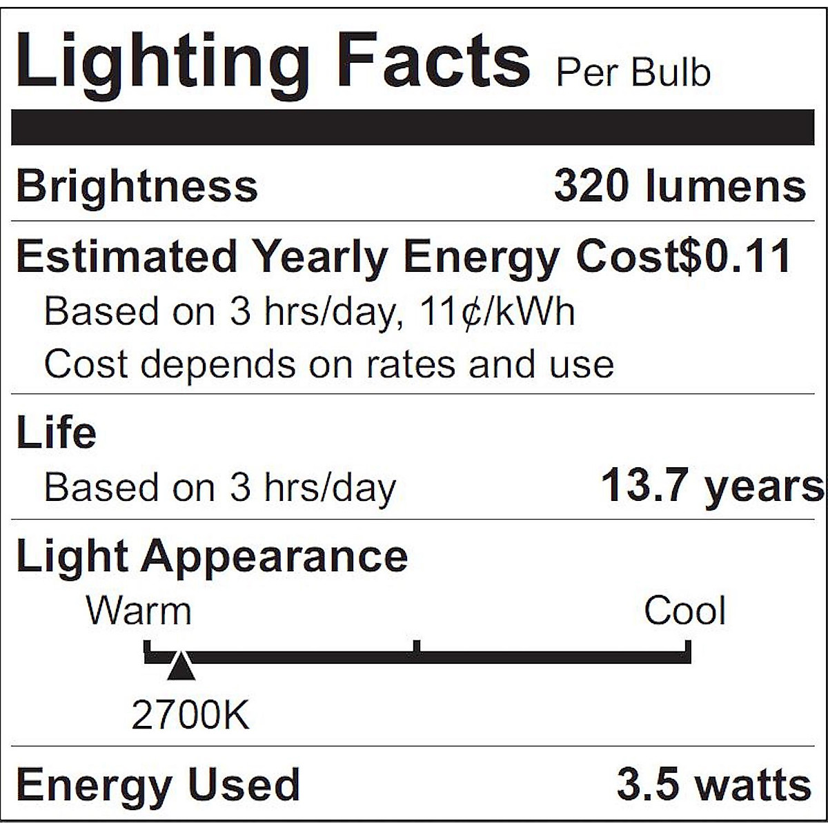 Promotion 2PK LED T10 3.5W, 25W/120V Incandescent Equivalent, Completely Traditional T10 Shape Glass Bulbs(3.5Wx2PCs)
