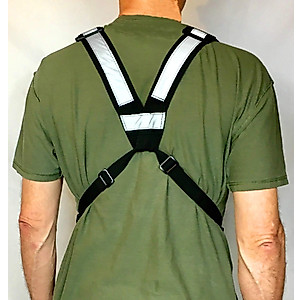 X-FIRE® Updated Dual Portable Radio Chest Rig Harness for Two-Way Radios w/ 3m Reflective. Now with Larger Radio Pocket