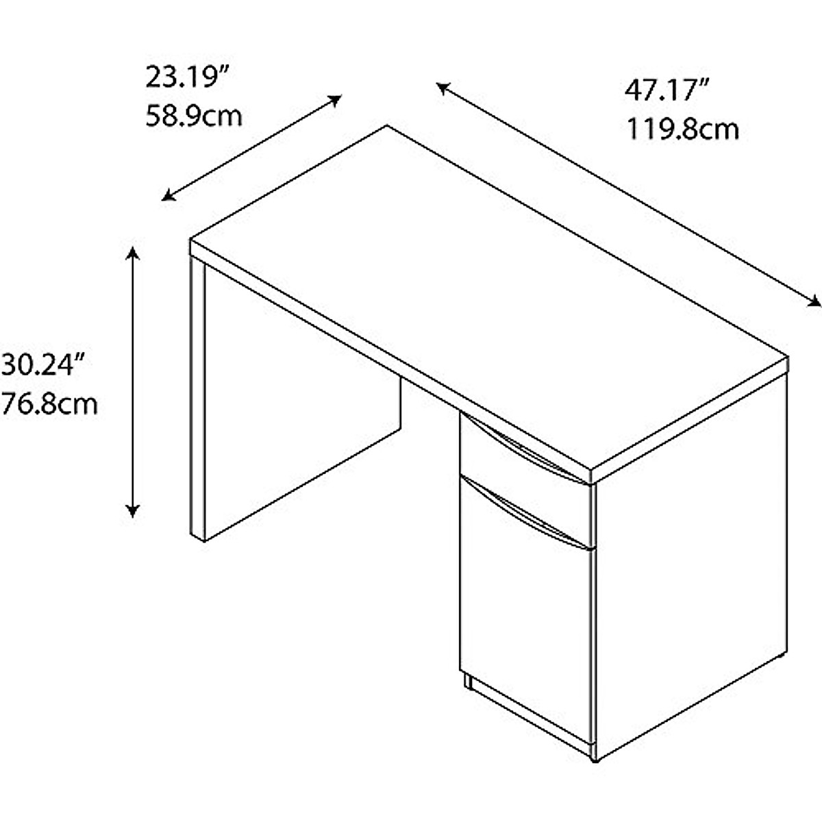 Bush Furniture Montrese Small Computer Desk in Classic Black