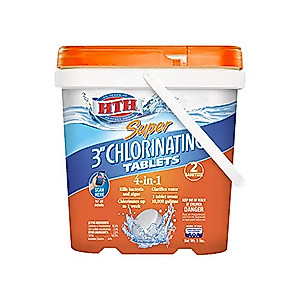 HTH 42033 Super 3" Chlorinating Tablets Swimming Pool Chlorine, 5 lbs