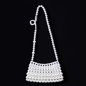 Grandxii Clutch Purse Pearl Women shoulder Handbags Evening Purses Small Wallet Handmade Pearl Bag