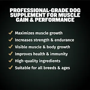Bully Max Protein Powder for Dogs - Supports Muscle Building & Muscle Gain for Dogs of All Ages - 368 Grams