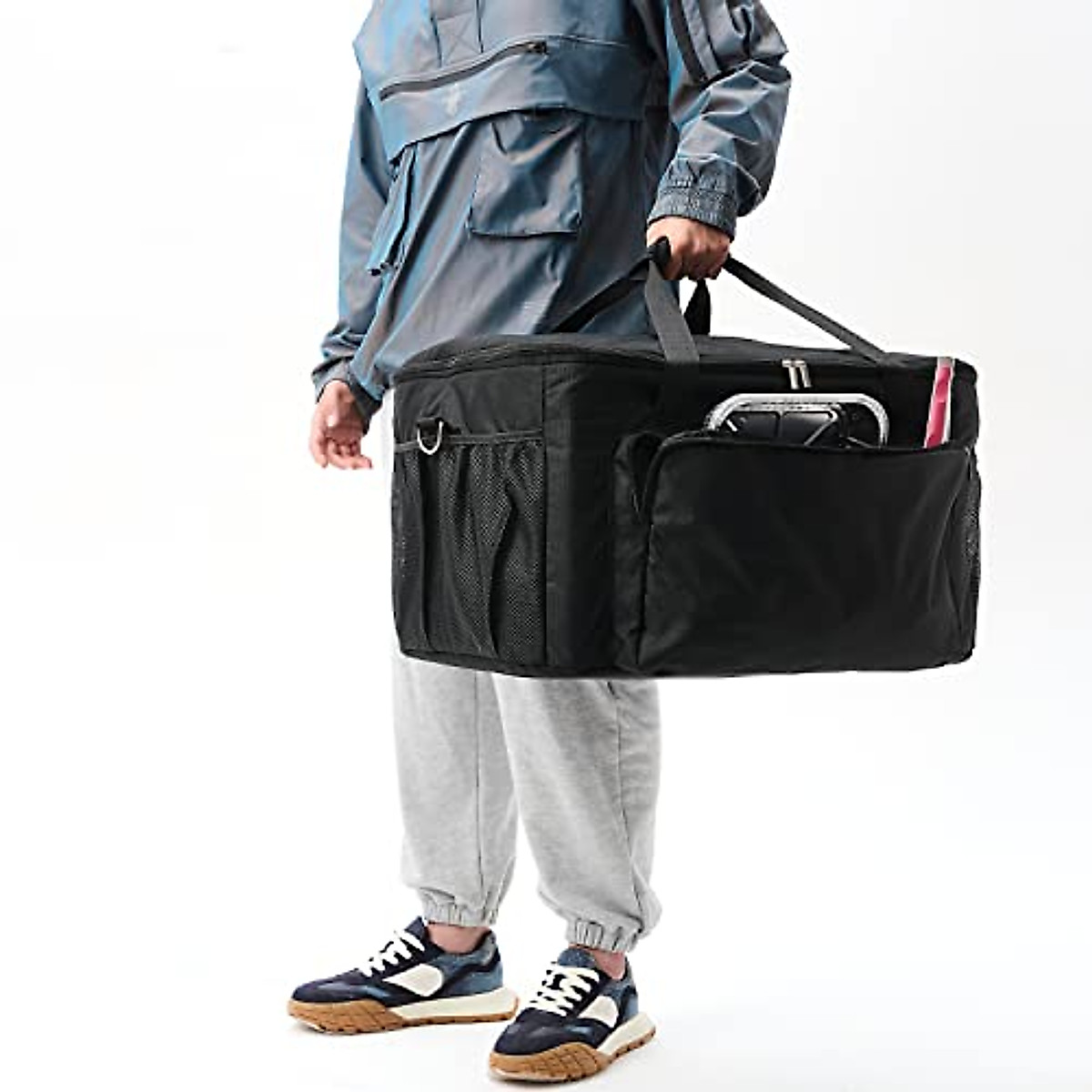 TRAVELIT Grill Carry Bag for Ninja Woodfire Outdoor Grill, Water-Resistant Outdoor Carrying Bag for Ninja OG701 Grill Smoker, Outdoor Grill Accessories Carrying Case with Muti Pockets (Bag Only)