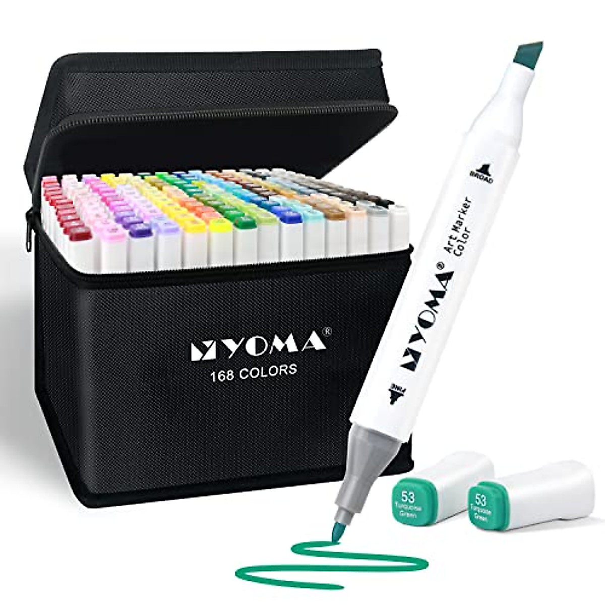 Y YOMA 168 Colors Alcohol Markers Dual Tip Markers Art Markers Set ...