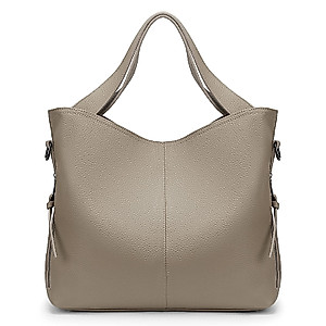 YALUXE Genuine Leather Hobo Bags for Women Slouchy Tote Handbag Purse Crossbody Bag Top Handle Shoulder Bag