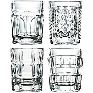 La Rochere Set of 4, 2 oz Barware, Shot Glasses, Drinkware Set, 4 Count (Pack of 1), Clear
