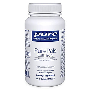 Pure Encapsulations PurePals with Iron | Support for Healthy Cognitive Function and Immune Health | 90 Chewable Tablets | Natural Cherry Flavor