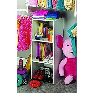 ClosetMaid 895300 Decorative Home Vertical Stackable 2-Cube Organizer Storage with Open Back Panel Design, 31-Inch, White (3 Pack)