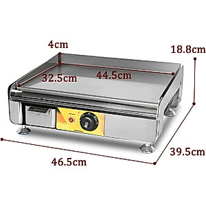 2300W Commercial Electric Frying Pan, Non Stick Temperature Controlled Multi-Functional Snack Kitchen Appliance, Teppanyaki, Pancake, Steak, Fried Rice, Fried Egg, Teppanyaki Squid, Etc
