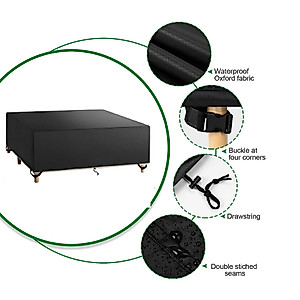 Outdoor Patio Table Cover-Outdoor Furniture Covers for Table and Chairs 40x40x45cm 600d Strong Tear Resistant Waterproof Patio Furniture Covers Patio Set Cover Outdoor Waterproof Table Covers