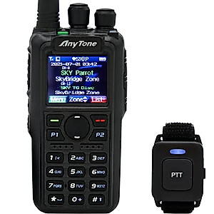 AnyTone AT-D878UVII Plus - Dual Band Analog/DMR Radio with BCS-200 Shoulder Speaker Mic - K-1 Plug IP-54 Rated for DMR and Analog AnyTone - Comes with Free $97 Training Course