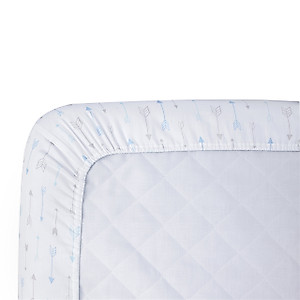 Carter's Blue Arrow Print Cotton Sateen Crib Sheet - 52" x 28"