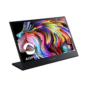 AOPEN by Acer Portable Monitor 16PM6QT bmiux 15.6-inch Full HD (1920 x 1080) Portable IPS Touch Monitor (2 x USB Type-C & 1 x Mini HDMI Port)