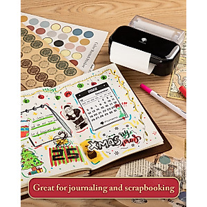 Memoqueen M03 pocket printer - Mini Thermal Printer Bluetooth Mobile Portable Printer Sticky Note Printer Photo Printer, Compatible With 53mm(2inch)/80mm(3inch) Paper, Best for notes, photo&list,white