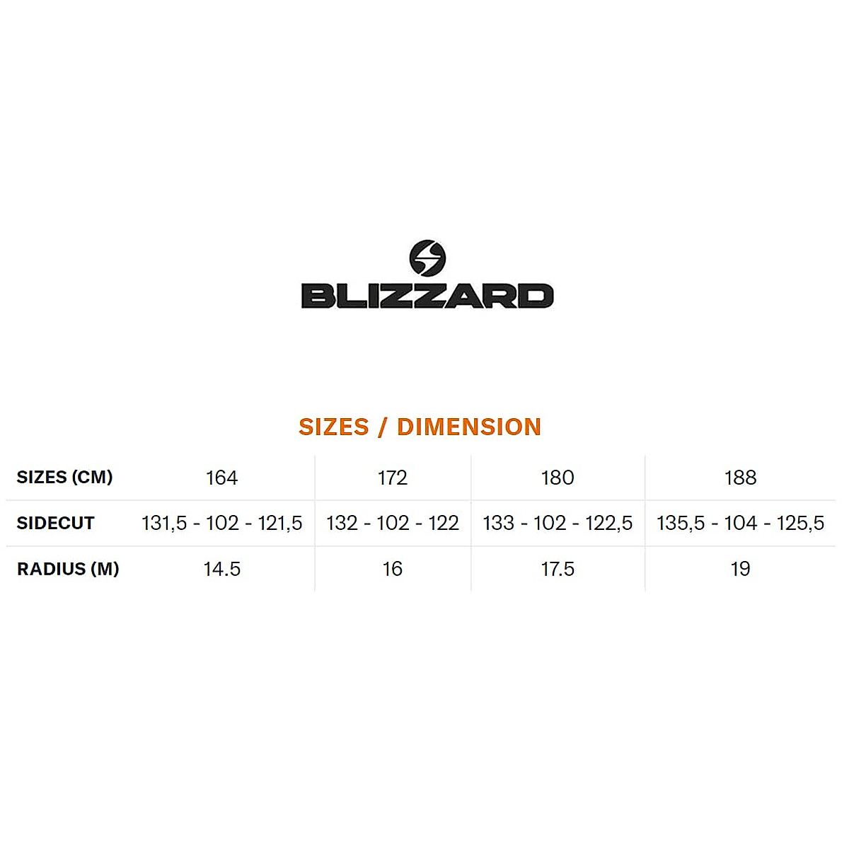 Blizzard Unisex 8A226800001 Zero G 105 Backcountry Touring Lightweight Blue/Orange Ski (Bindings Not Included), Size 172